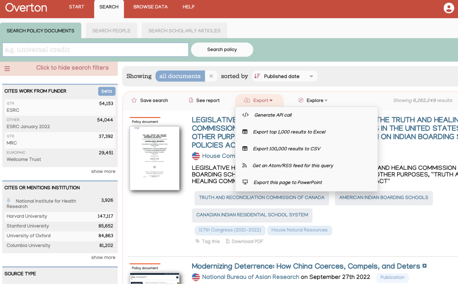 Using the Overton API - Overton Knowledge Base