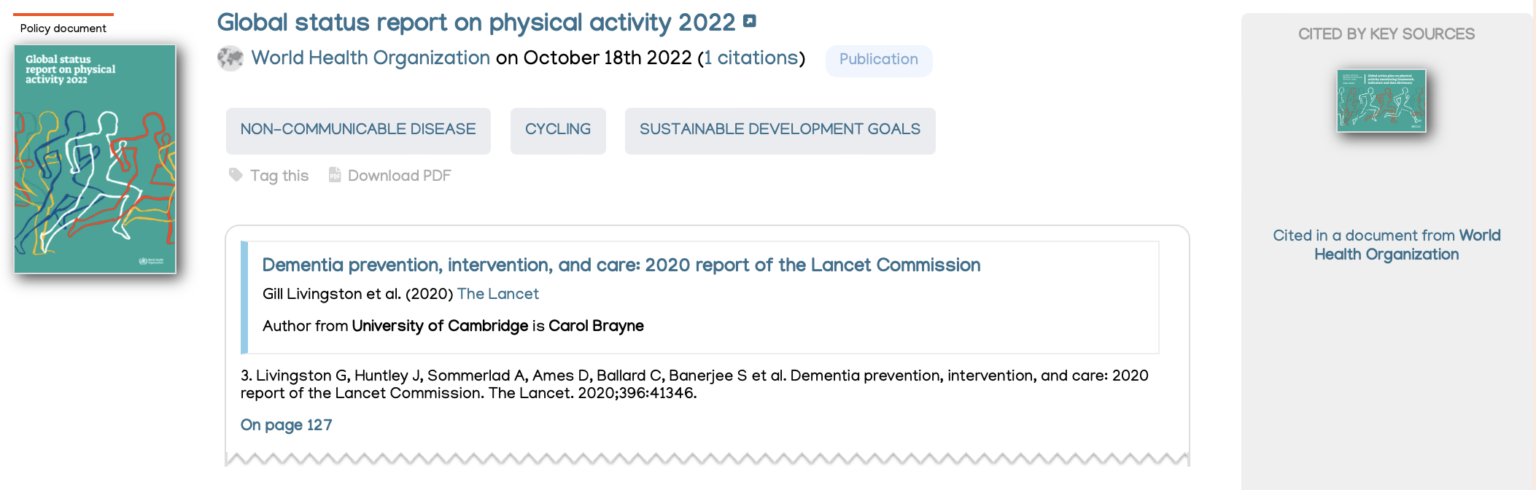Understanding policy document search results - Overton Knowledge Base